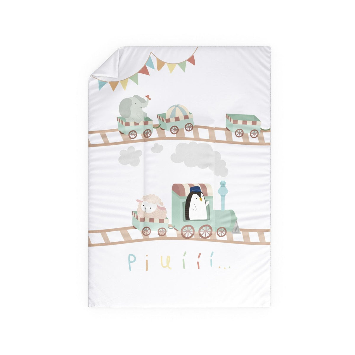 4 Piece Little Train Crib Bedding Set – Grão de Gente