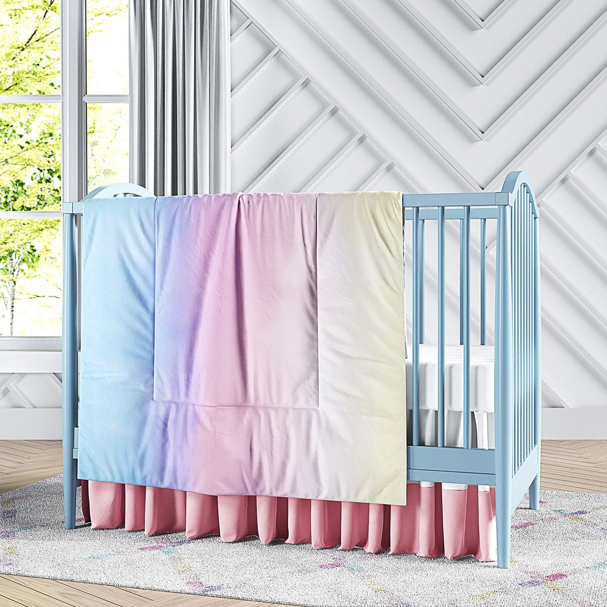 3 Piece Tie Dye Candy Colors Crib Bedding Set – Grão de Gente